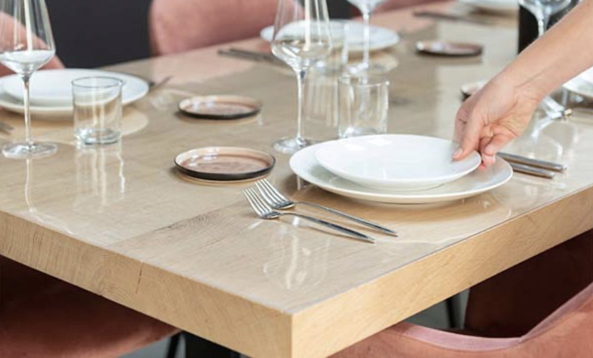 Doorzichtige tafelbeschermer - Transparant tafelzeil - Doorzichtig ...