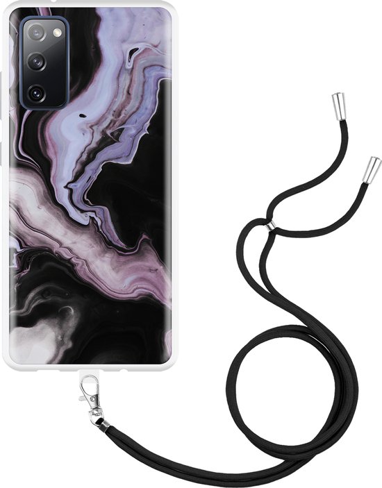 Cazy Hoesje met Koord geschikt voor Samsung Galaxy S20 FE - Liquid Marble | bol