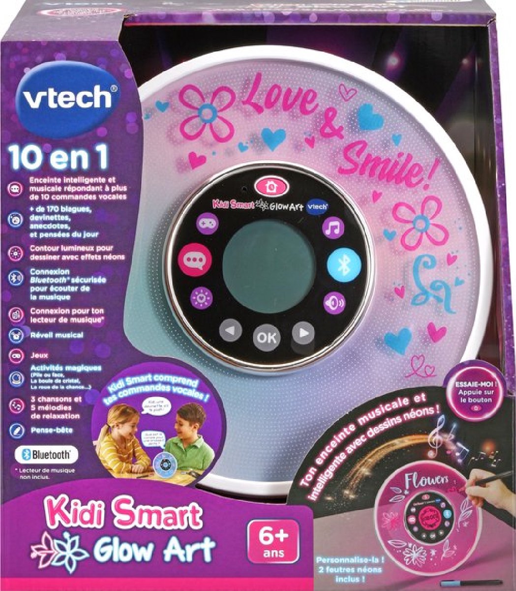VTech KidiDreams Kidi Smart Glow Art Speaker - Educatief Babyspeelgoed ...