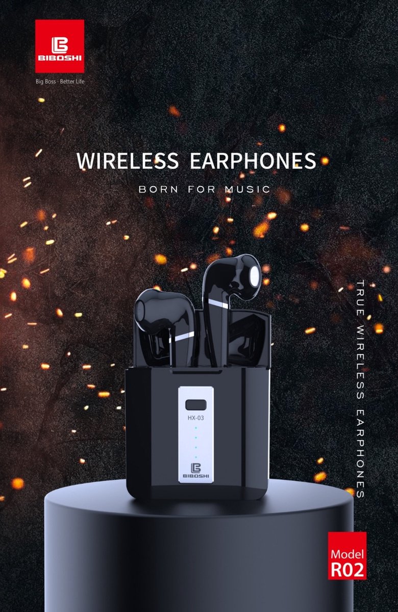Biboshi R02 Wit Draadloze bluetooth oordopjes met gave functies en ...