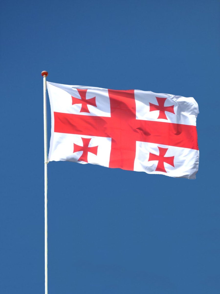 Grote Vlag Georgie 90x150cm - Georgia Flag Drapeau - van Heble ...