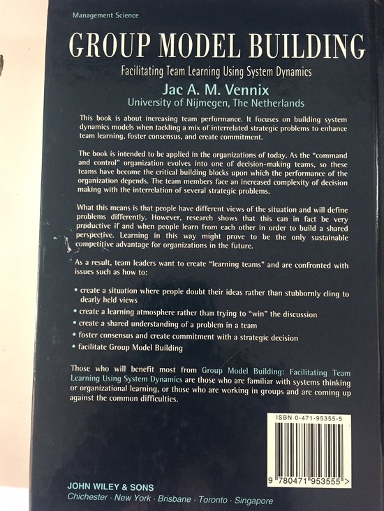 Group Model Building, Jac Vennix | 9780471953555 | Boeken | bol