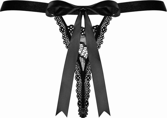 Isabellia Sexy Kanten String - Zwart - S/M | bol.com