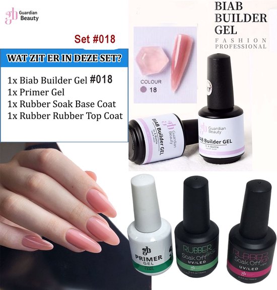 BIAB Builder Gel Set #18 - Nagellak Gel - BIAB Builder - Biab Gel - Biab Nail Gel | bol