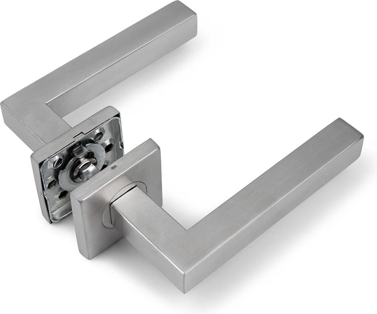 Deurklink RVS Vierkant - deurklinken - deurbeslag - vierkant - rvs ...