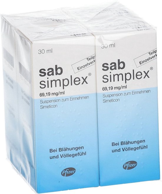 Sab Simplex 4x30ml - tegen krampjes baby | bol.com