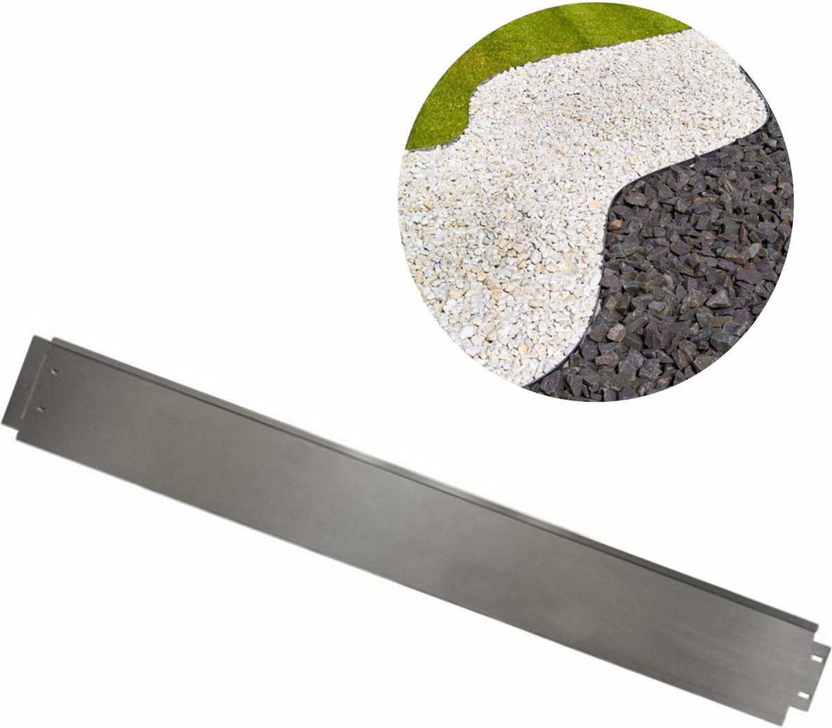 Borderrand metaal gegalvaniseerd 14cm x 100cm | Gazonrand ...