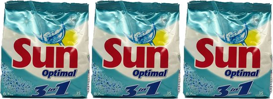 Sun 3 in 1 Vaatwaszout 3 x 35 wasbeurten | bol.com