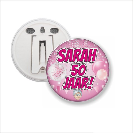 Button Met Clip 58 MM - Sarah 50 Jaar! | bol.com