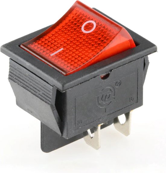 Earu® - KCD4-202 -Wipschakelaar - 2 Polig - 30x22mm - 250V Max. 16A ...