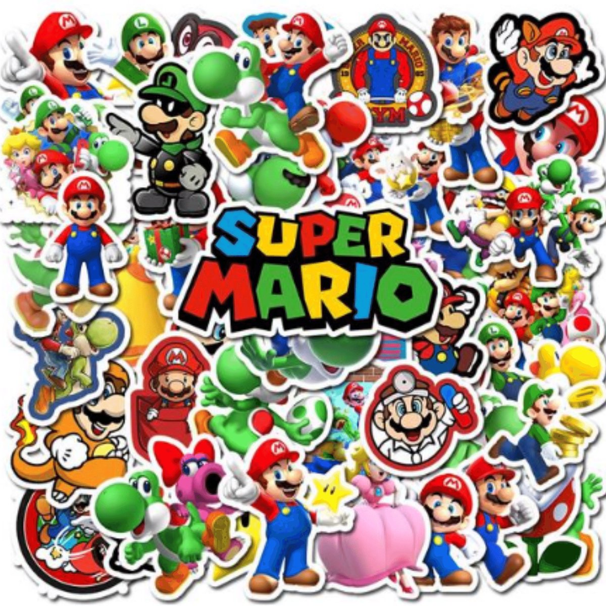 Super Mario Stickers - 50 Stuks - Super Mario Odyssey - Super Mario ...