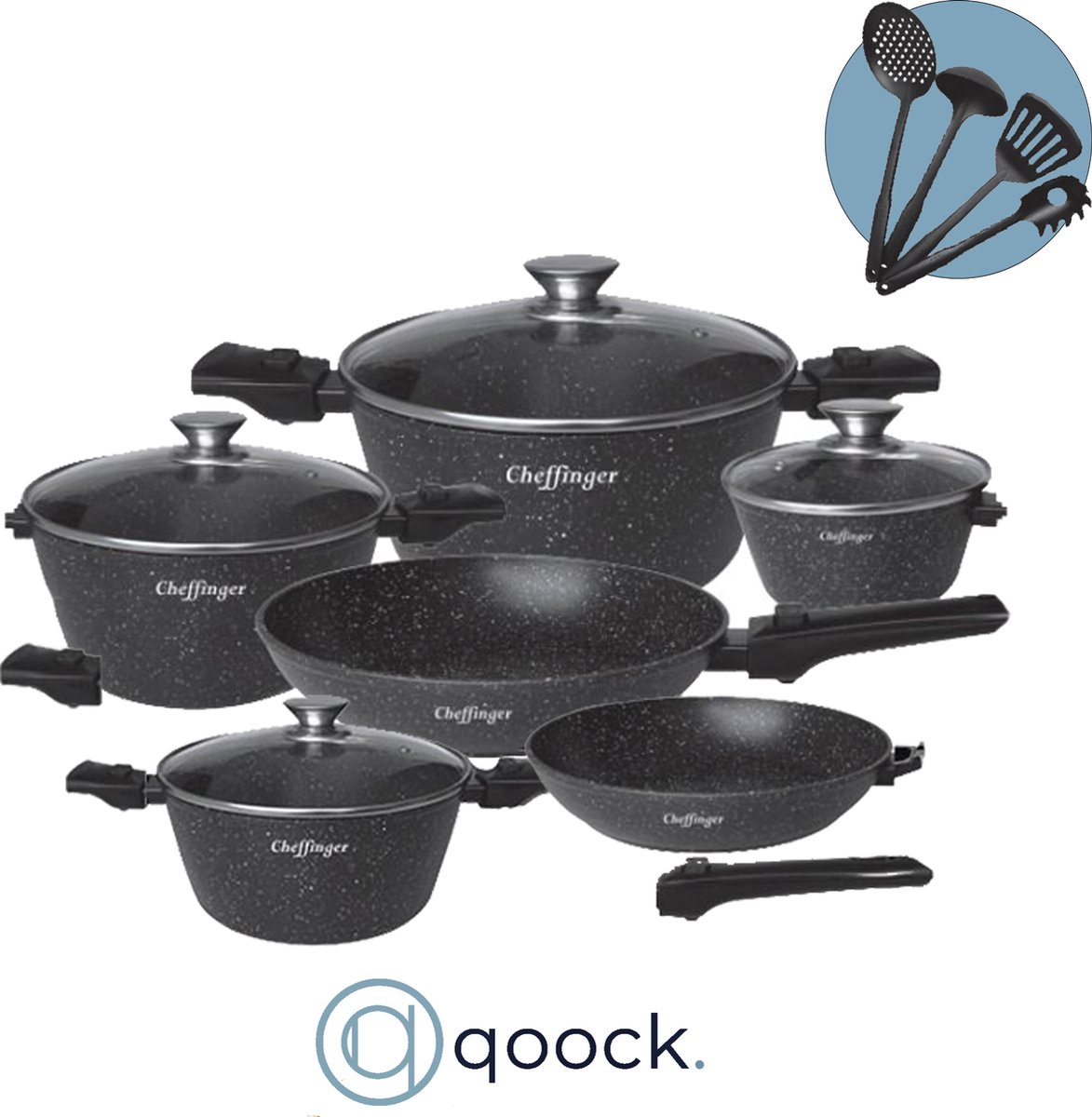 CF Cooking© | Professional Line Pannenset | 14 Delig inclusief ...