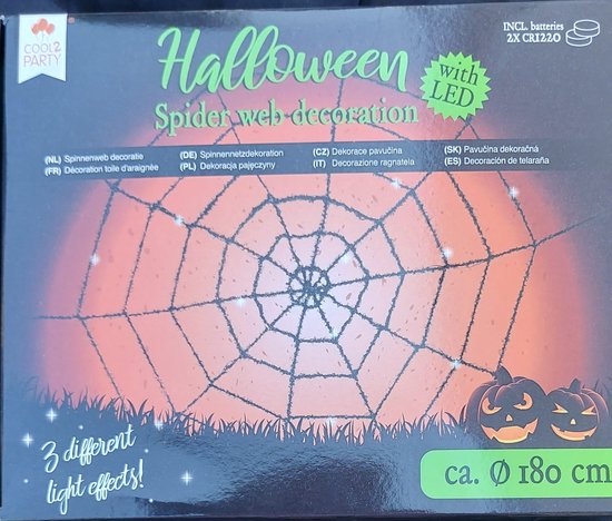 HALLOWEEN-Spider web decoration -spinnenweb decoratie met LED ...