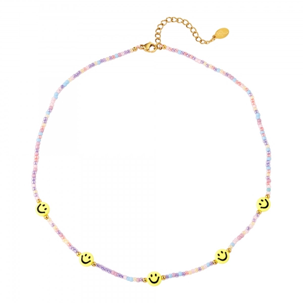 Smiley Ketting | vijf Smileys | Chain Necklace | Chain Ketting ...