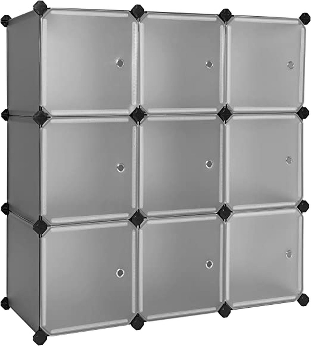 Kast - Opbergkast - rekkensysteem - 9 kubussen - plastic garderobe ...