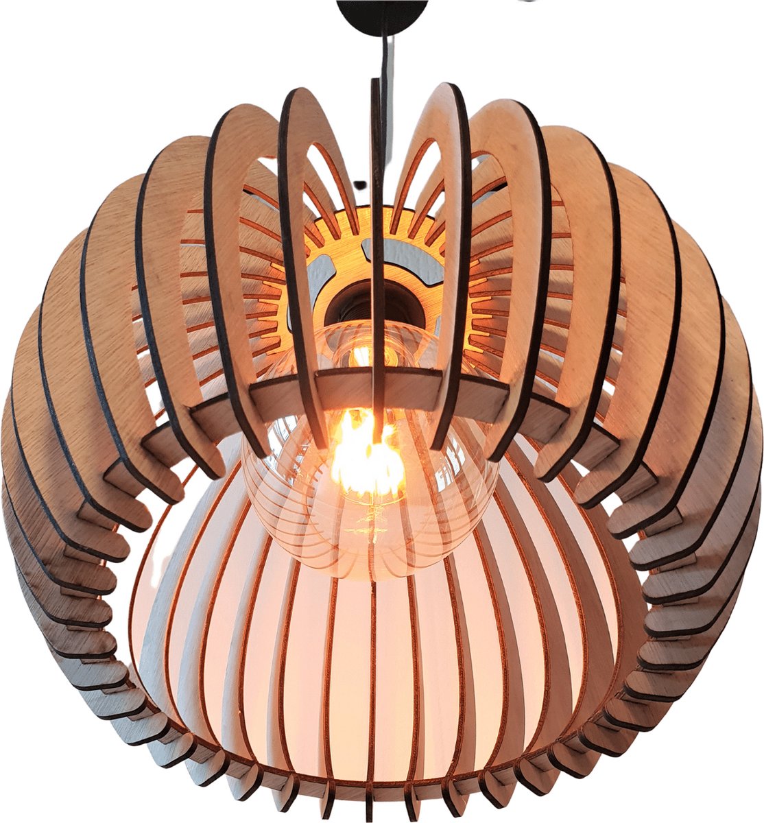 Olivios Design hanglampen hanglamp hout Campo 3.2mm multiplex grote ...
