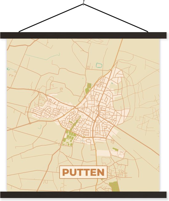 Posterhanger incl. Poster - Schoolplaat - Putten - Stadskaart - Kaart ...