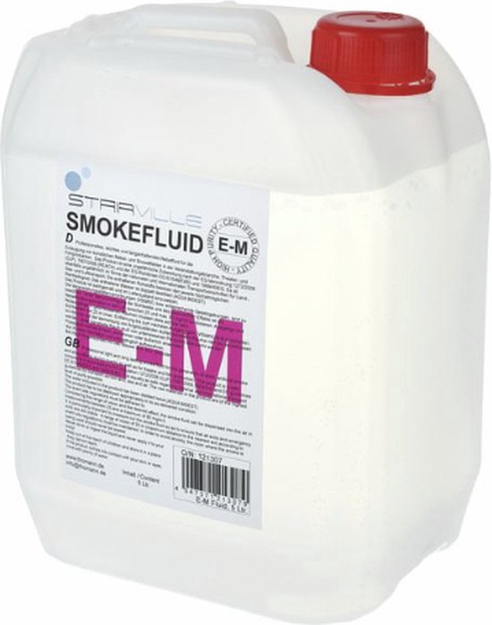 Stairville E-M Fluid 5l heavy - rook generator vloeistof rookvloeistof geur vrij mist... | bol