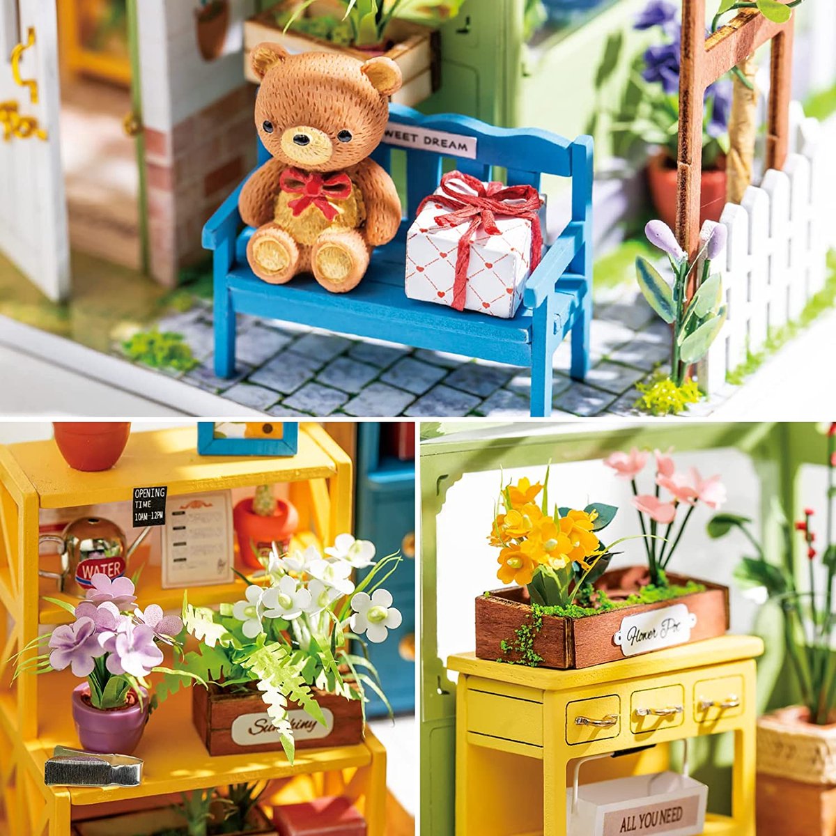 Poppenhuis Kits 3D Miniatuur Kamer Model Building Craft Kits Met Meubels en... | bol.com