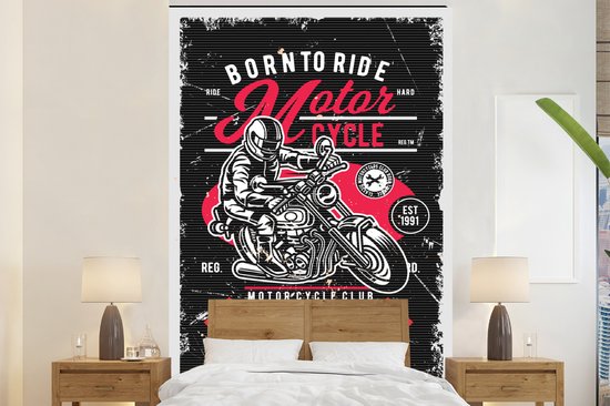 Behang - Fotobehang Mancave - Motor - Vintage - Quotes - Breedte 155 cm ...