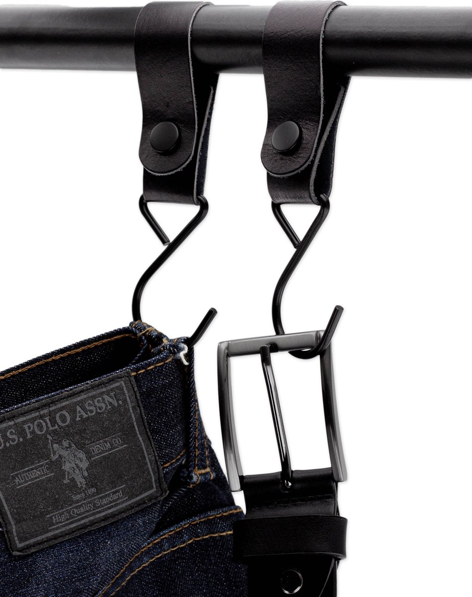 Brute Strength - Multifunctionele Haak Met Lederen Lus - Zwart - 4 ...