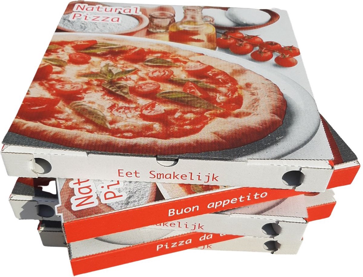 Set van 5 lege pizzadozen - Pizzadoos karton 29x29x3 cm - 5 stuks | bol.com