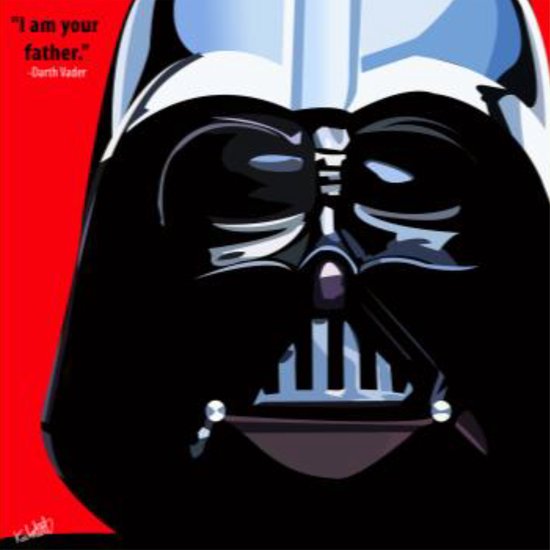 DARTH VADER RED/FATHER pop art schilderij | bol.com