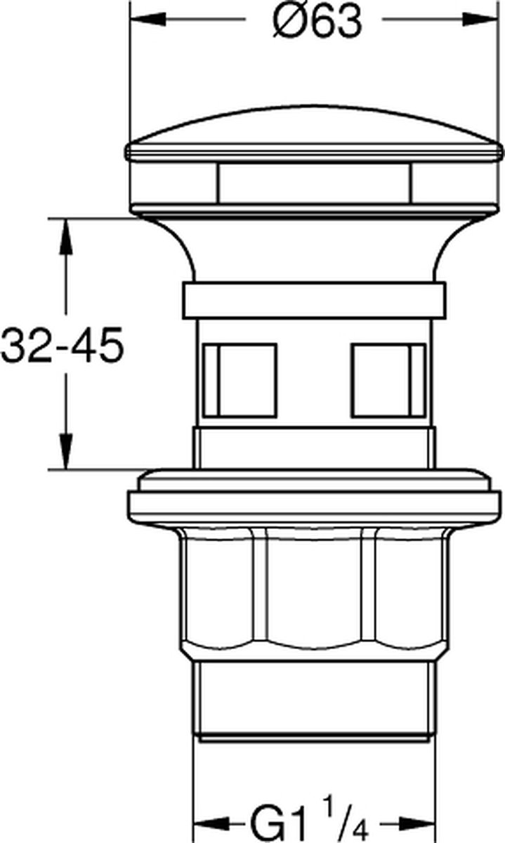 GROHE Waste set met push open plug - chroom 40869000 | bol.com