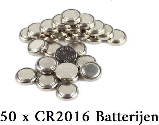 50 Stuks CR2016 Knoopcel Batterijen Huismerk® | bol