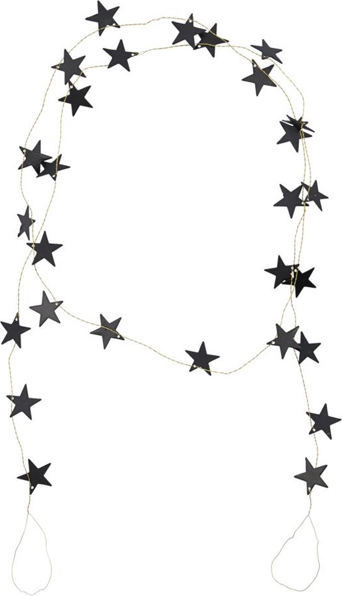 House Doctor slinger sterren zwart - KerstaccessoiresKersttafel - ijzer ...