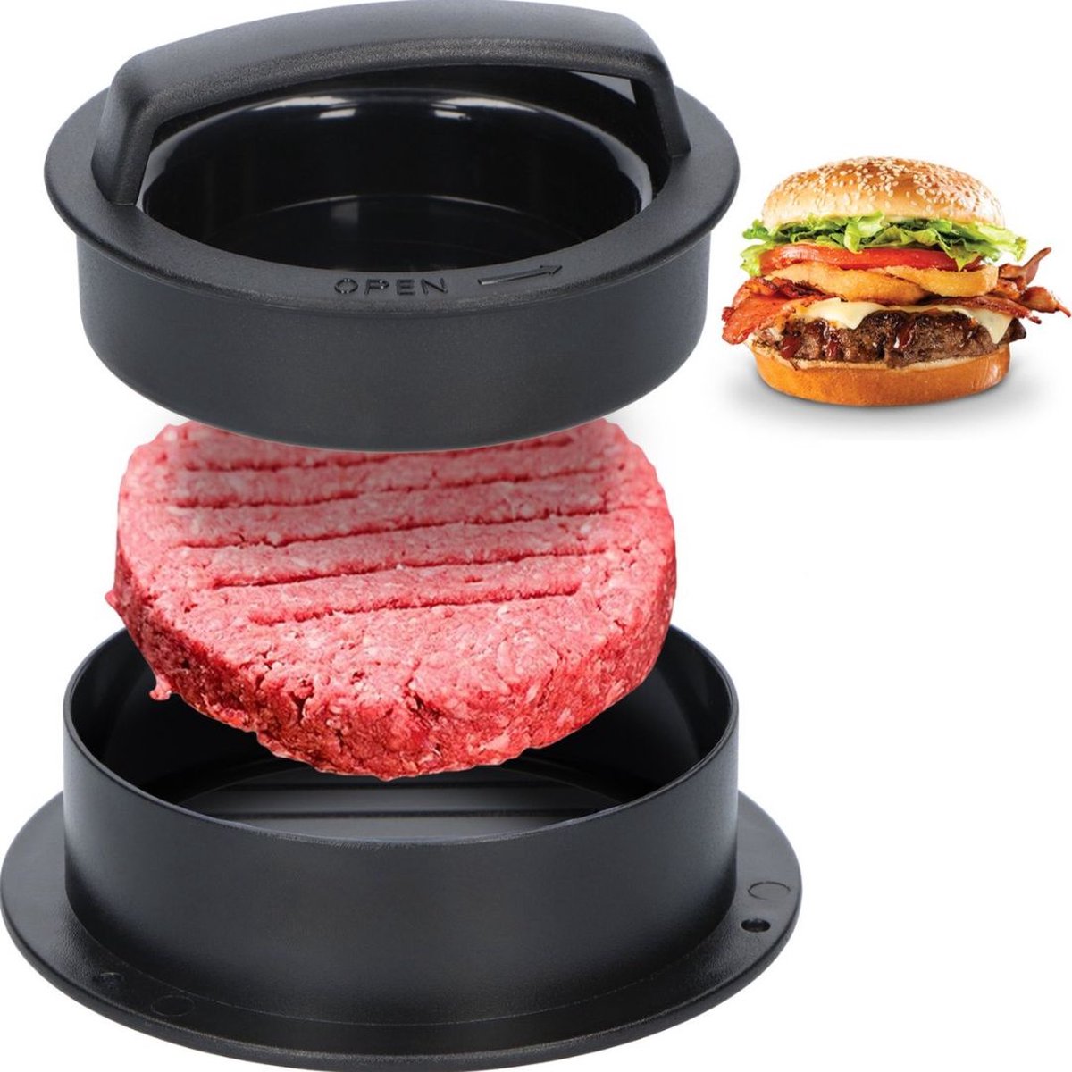 Hamburgerpers - Hamburger Maker - Hamburger Press - BBQ Accessoires ...