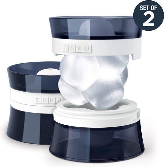 ZOKU - IJsvorm - IJsblok - IJsklont XL - "Jack" - Set van 2 - Cocktail ...