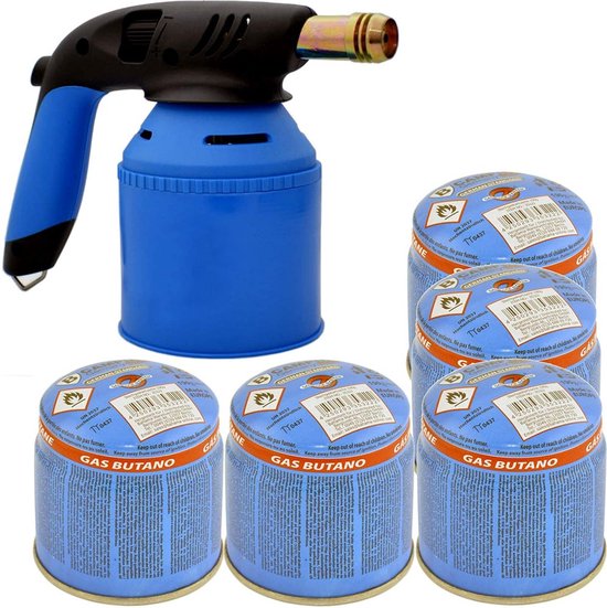 TronicXL Premium hand soldeerbrander voor 190 g gascartouches + 5 stuks ...