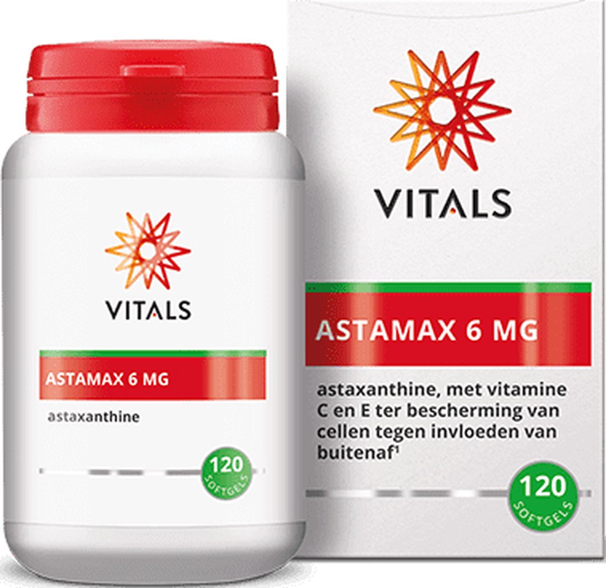 Vitals - Astamax - Astaxanthine - 6 mg - 120 Softgels - met AstaReal ...