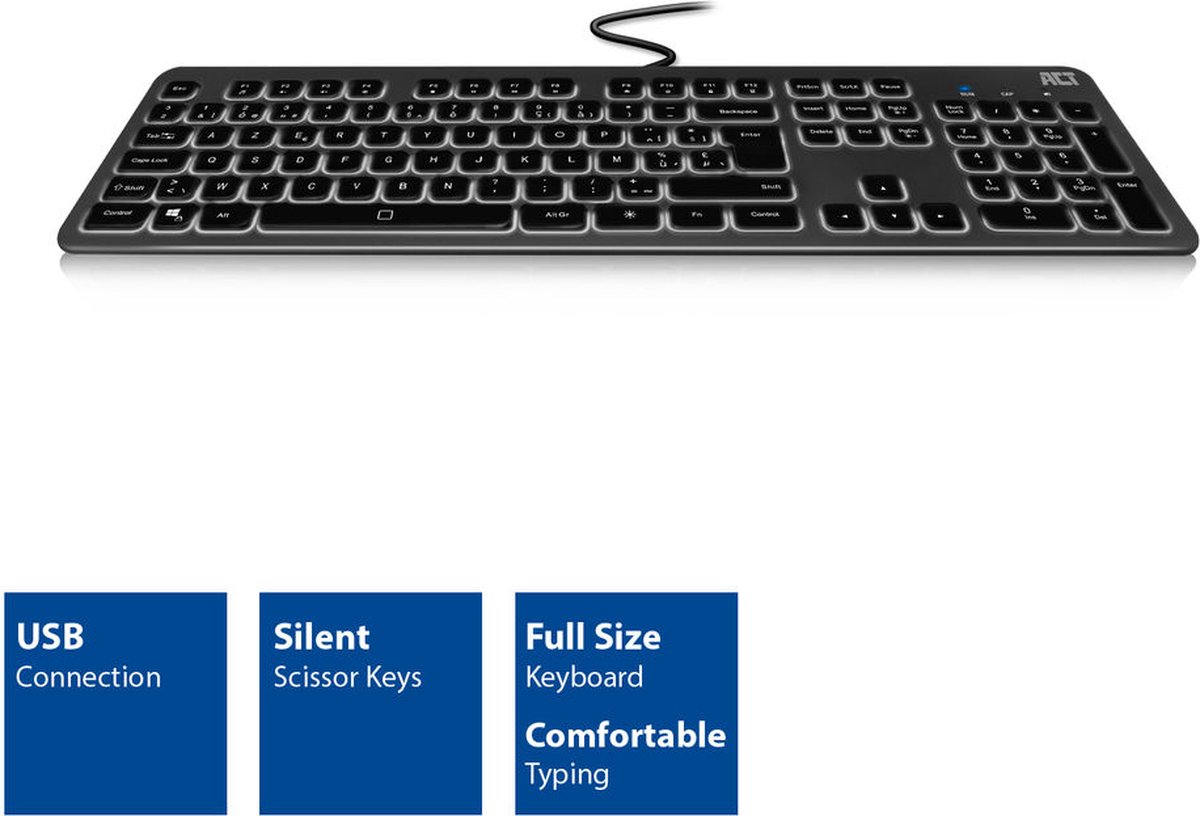 ACT AC5425 Multimedia Toetsenbord Low Profile | Azerty/BE layout ...