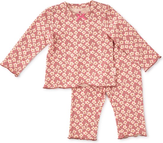 Little Label Pyjama Meisjes Maat 86/18M - roze, wit - Madeliefjes ...