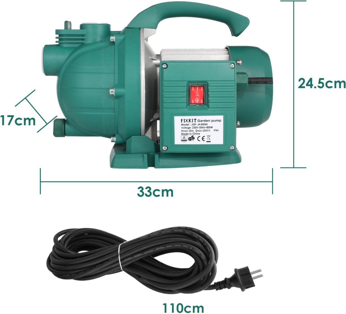 Bolture Hydrofoorpomp - Waterpomp - Hydrofoorpomp - Tuinpomp - Beregeningspomp -... | bol.com