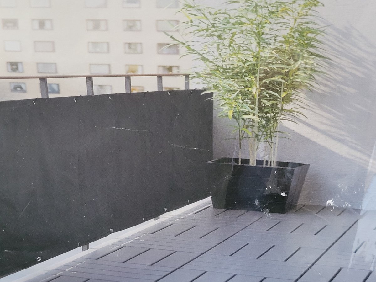 Balkondoek lichtgrijs Ambiance - Privacydoek Balkon - Balkonscherm 445 ...