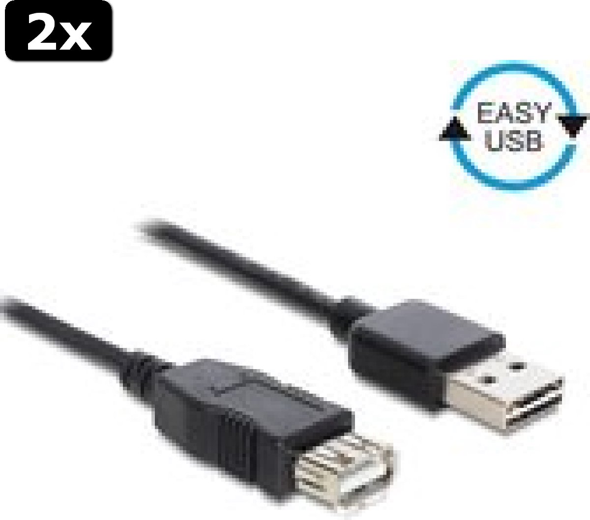 2x DeLOCK EASY-USB 2.0-A - USB 2.0-A, 1m | bol.com