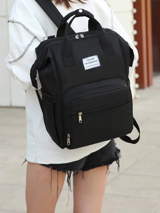 Rugzak - Schooltas - Unisex Rugzak - Met Laptopvak - 35L - Zwart | bol.com