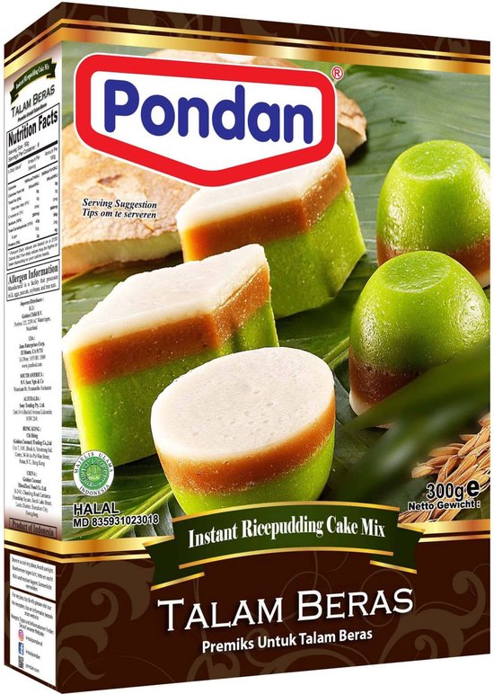 Pondan® | Cakemix Talam Beras| Ricepudding Cake Mix | Halal | bol