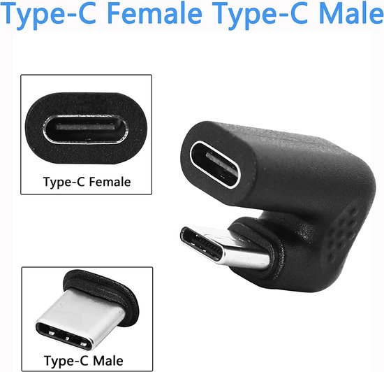 NÖRDIC USBC-MF2 USB-C naar UCB-C Adapter - Haaks - Mannelijk naar ...