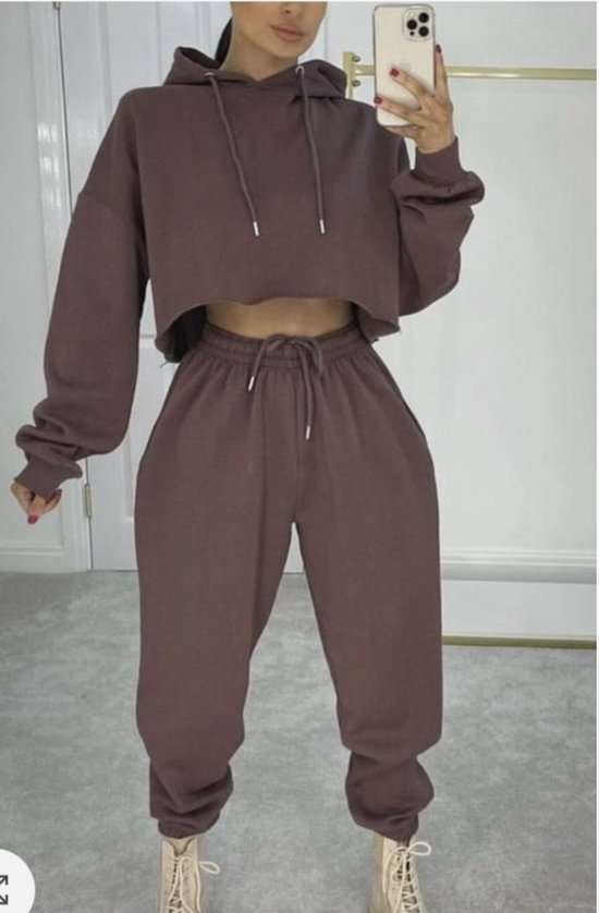 Dames donker paars joggingpak | bol.com