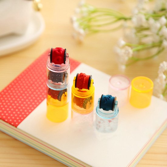 stempel Rollertjes 3 stuks rubber | bol.com