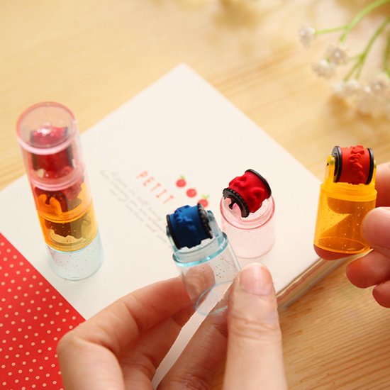 stempel Rollertjes 3 stuks rubber | bol.com