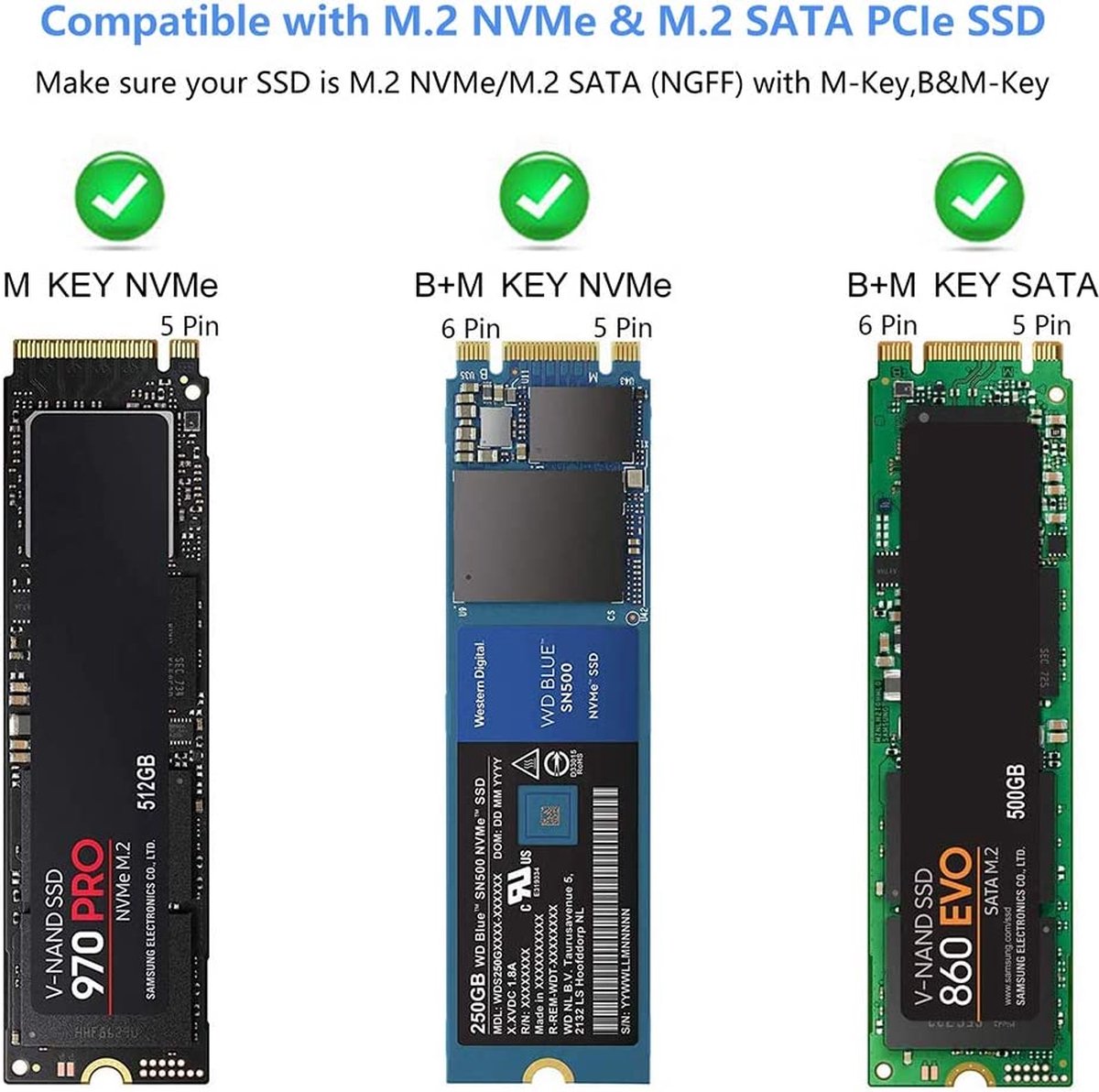 Sounix M.2 (NGFF&NVMe) 2 IN 1 Behuizing - Externe USB-C SSD behuizing - Aluminum | bol.com