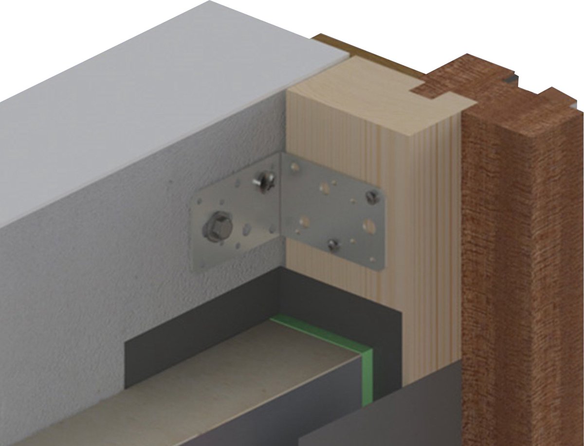 Hoekanker verzinkt 90x90mm, zonder ril, 072220, 10 stuks | bol.com