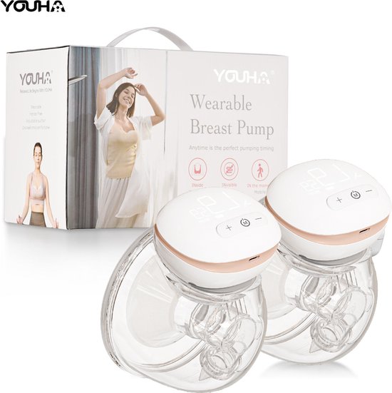 Youha YH-7008 - Dubbele elektrische borstkolf – oplaadbare draagbare ...