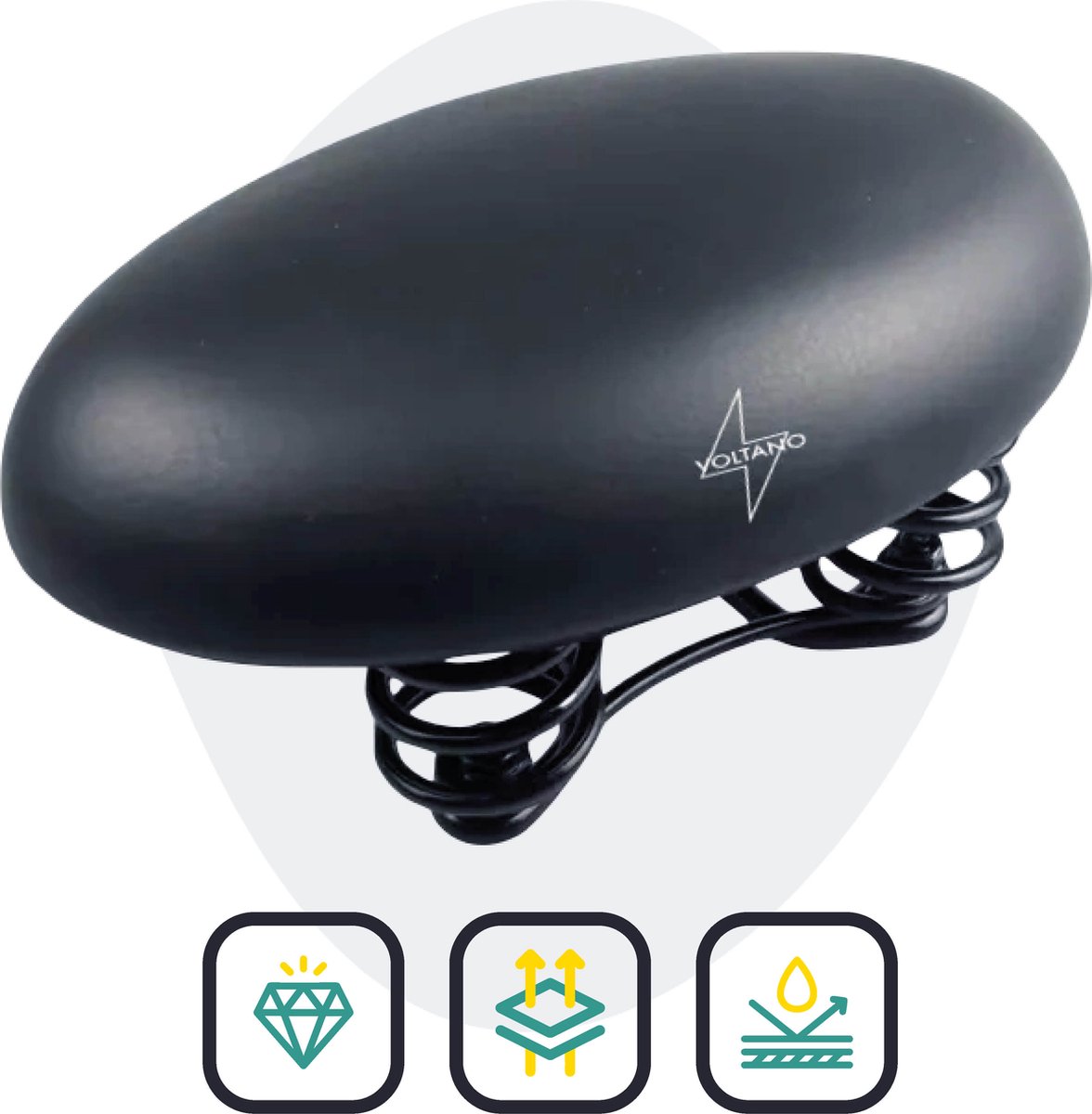 Voltano Rokzadel / Fietszadel – Rok – Zwart - Foam Vulling - Ademend en ...