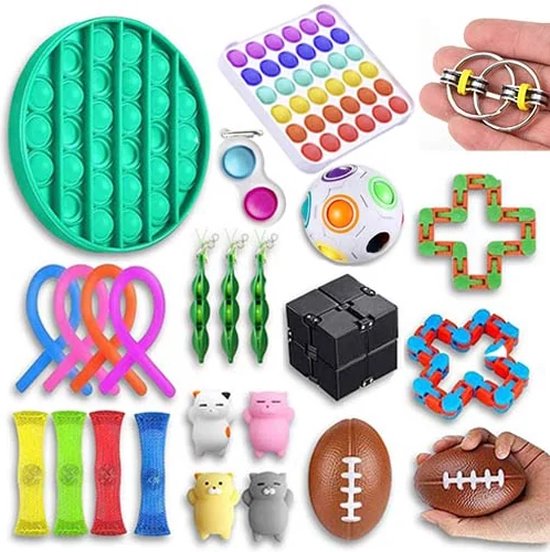 Fidget toys pakket deluxe XXXL - Fidget Toys - Pop it - Fidget spinner ...